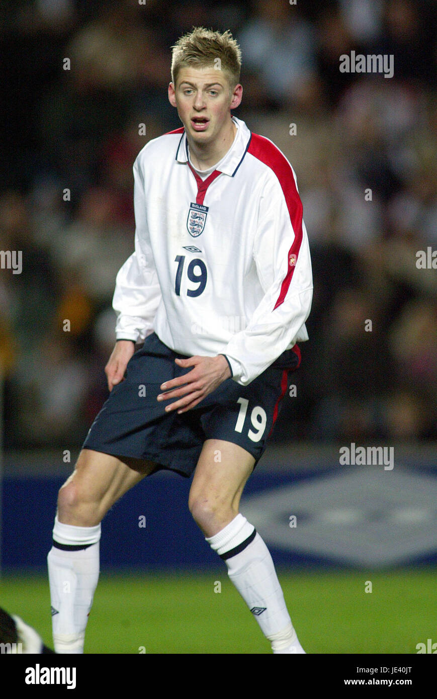 JONATHAN STEAD ENGLAND U21 & BLACKBURN ROVERS KC STADIUM HULL ENGLAND ...