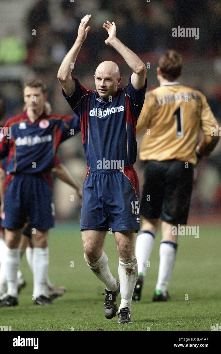 DANNY MILLS MIDDLESBROUGH FC OLD TRAFFORD MANCHESTER ENGLAND 11 ...