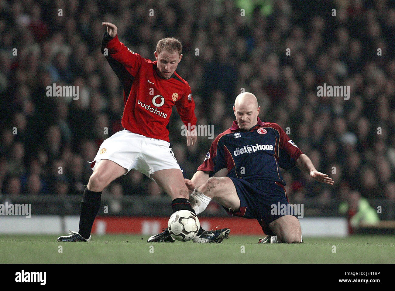 DANNY MILLS & NICKY BUTT MANCHESTER UTD V MIDDLESBROUGH OLD TRAFFORD ...