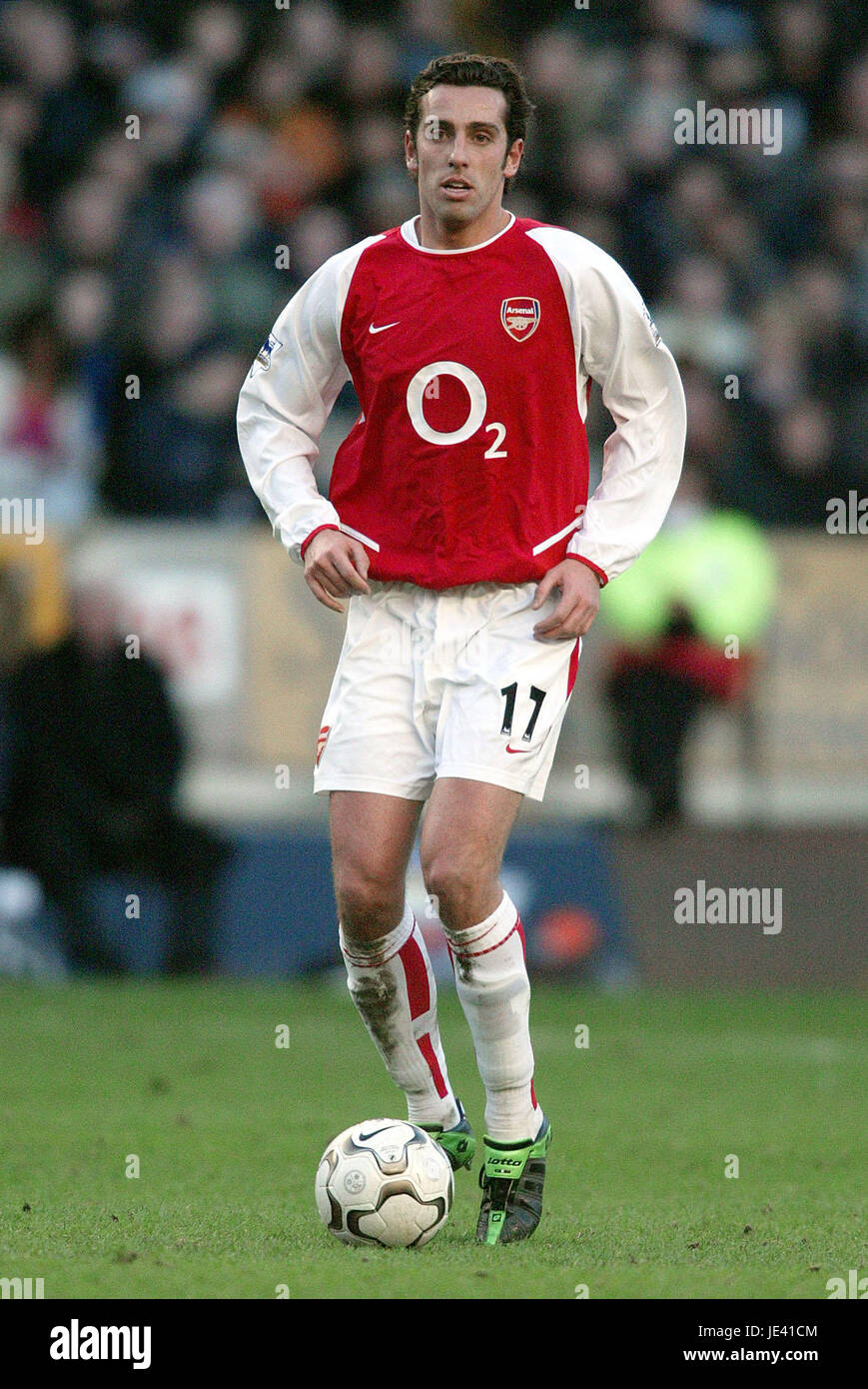 EDU ARSENAL FC MOLINEUX WOLVERHAMPTON ENGLAND 07 February 2004 Stock ...