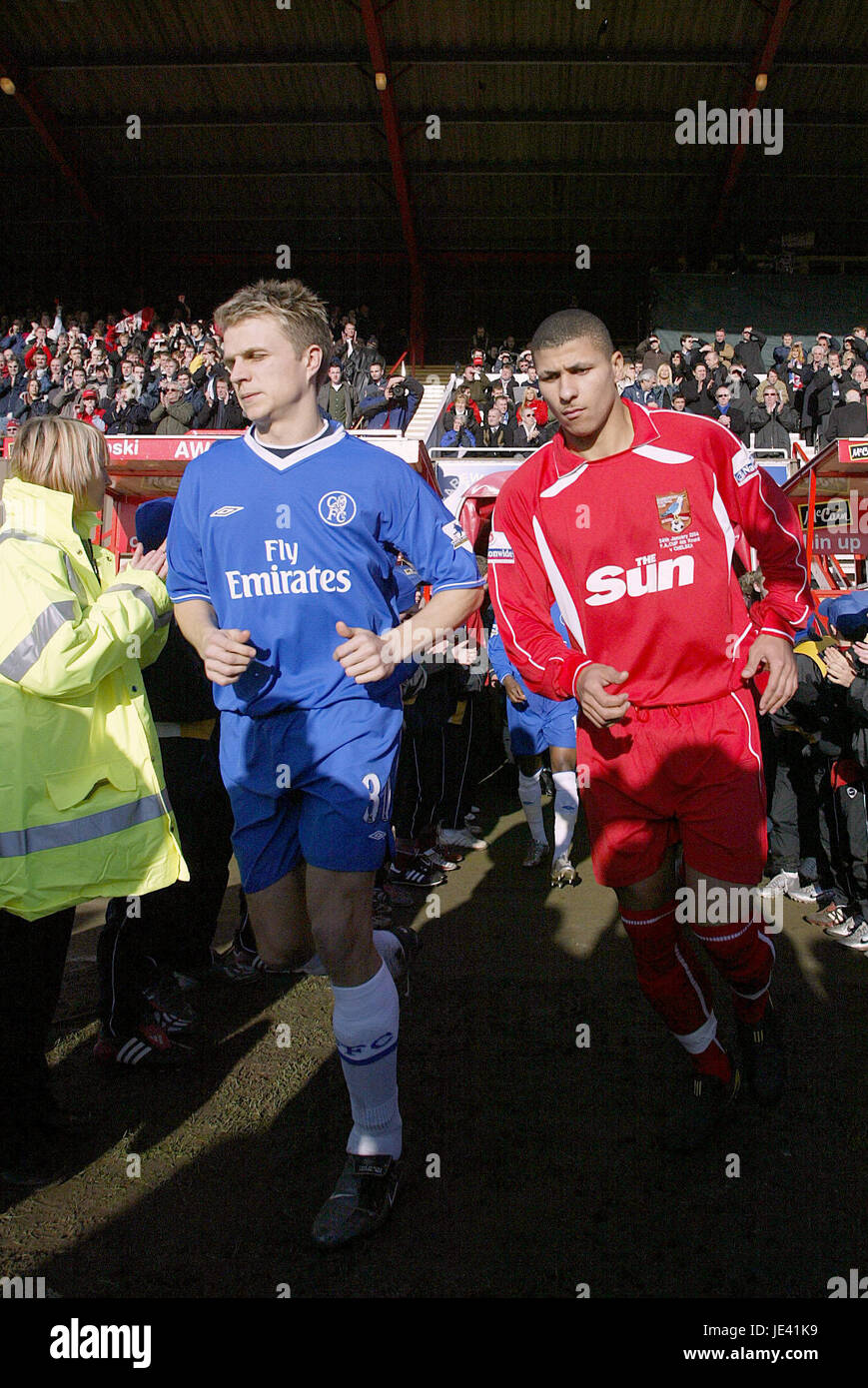 PLAYERS RUN OUT SCARBOROUGH V CHELSEA MCCAINS STADIUM SCARBOROUGH ...