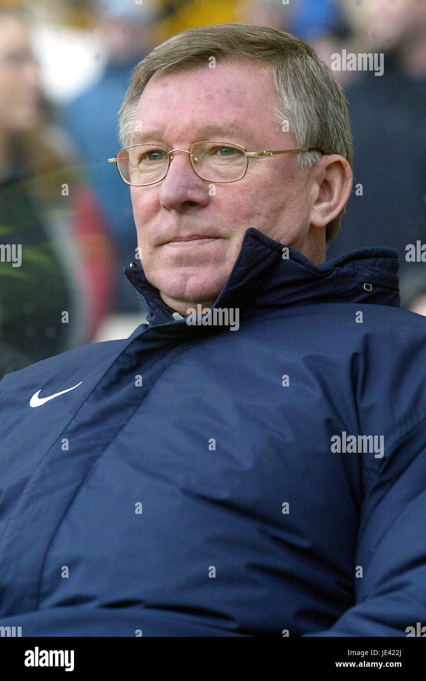 SIR ALEX FERGUSON MANCHESTER UNITED MANAGER MOLINEUX STADIUM ...