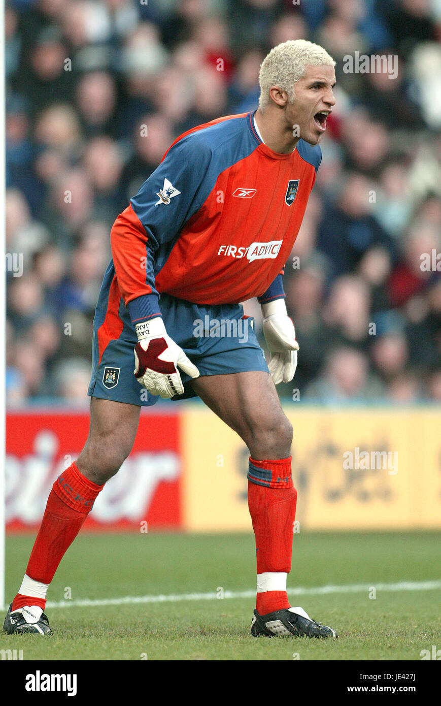 DAVID JAMES MANCHESTER CITY FC CITY OF MANCHESTER STADIUM MANCHESTER ...