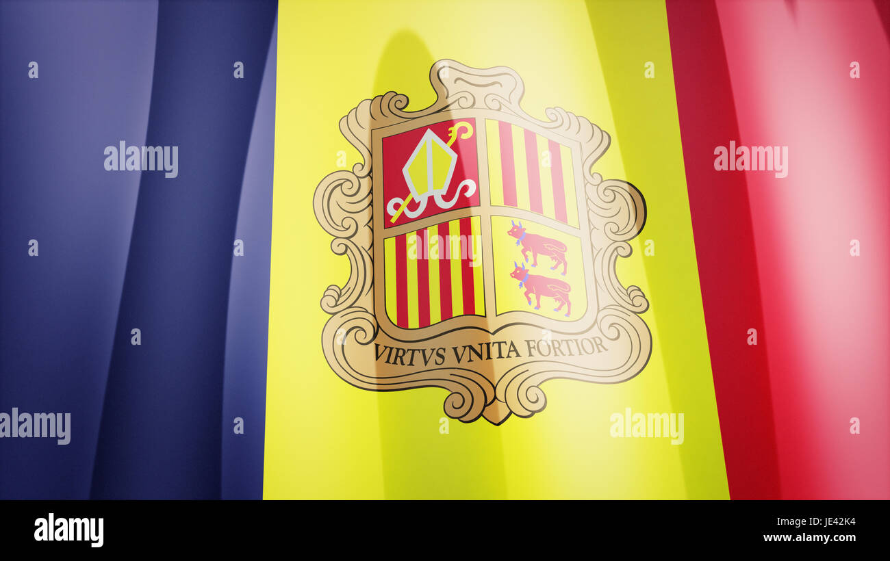 Close up flag andorra hi-res stock photography and images - Alamy