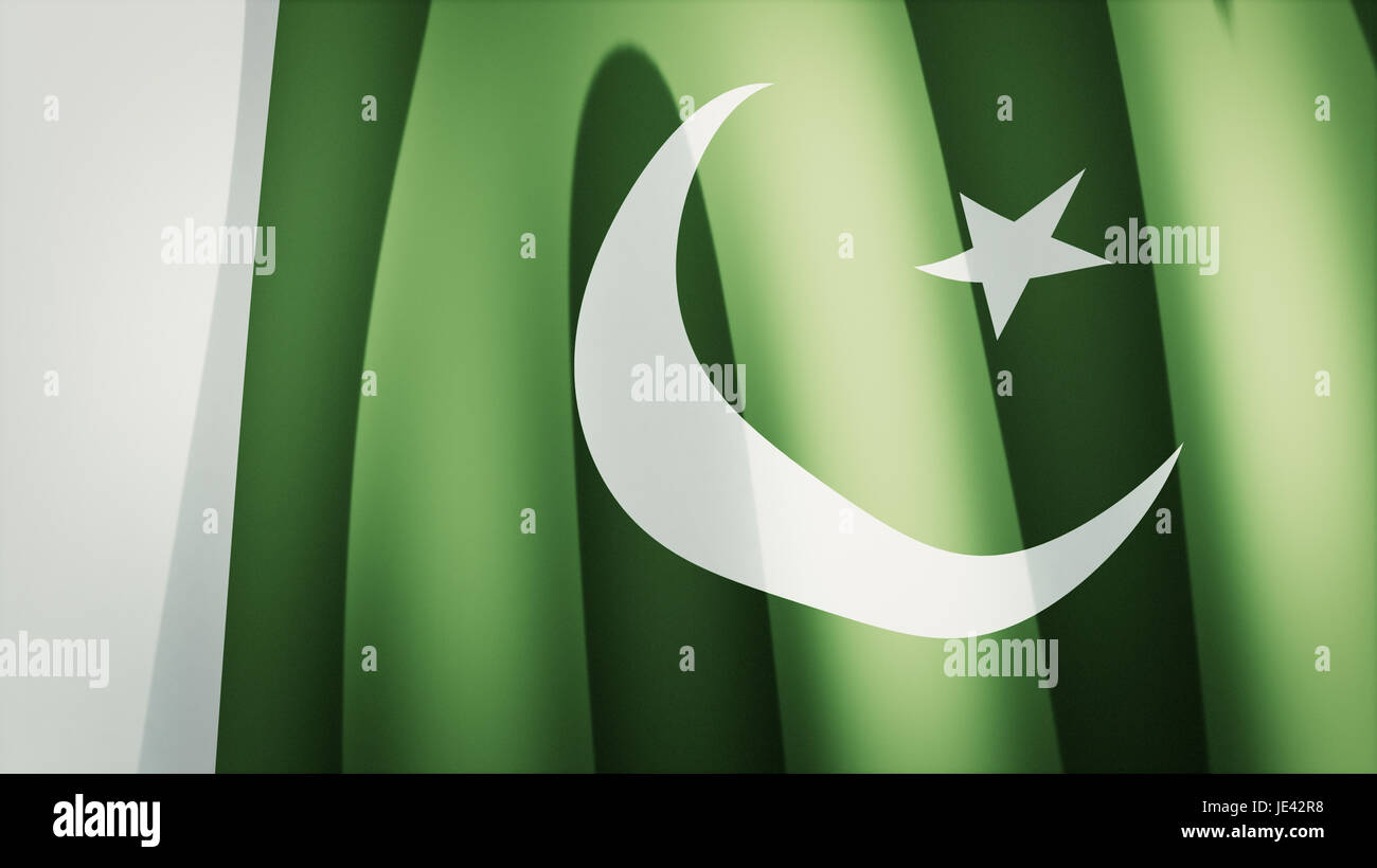 Pakistan Flag close up waving Stock Photo - Alamy