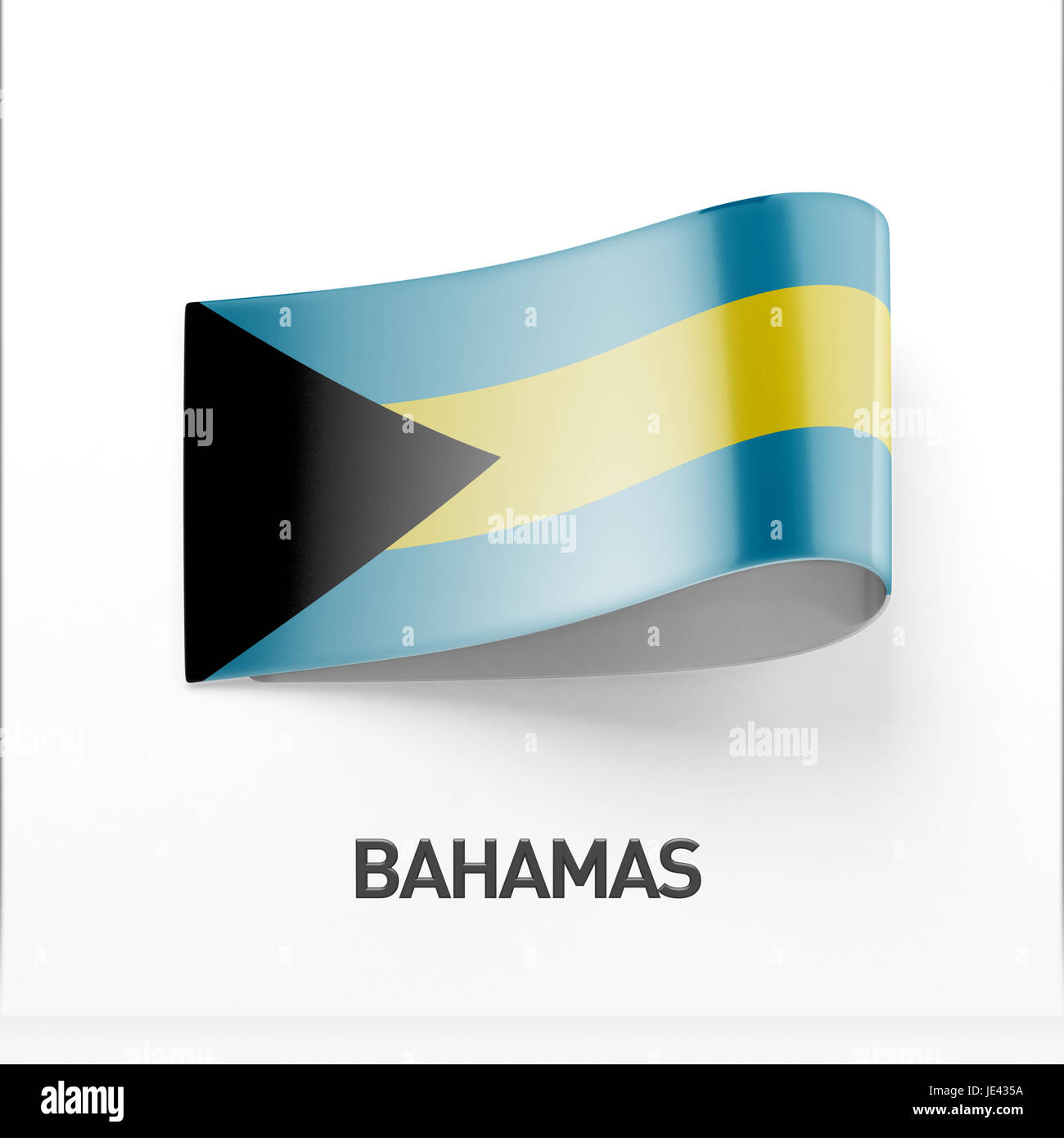 Bahamas Flag isolated on white background Stock Photo - Alamy