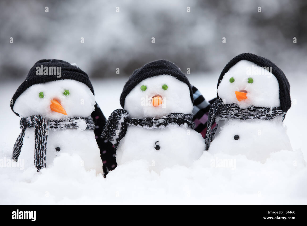 Three little snowmen hi-res stock photography and images - Alamy