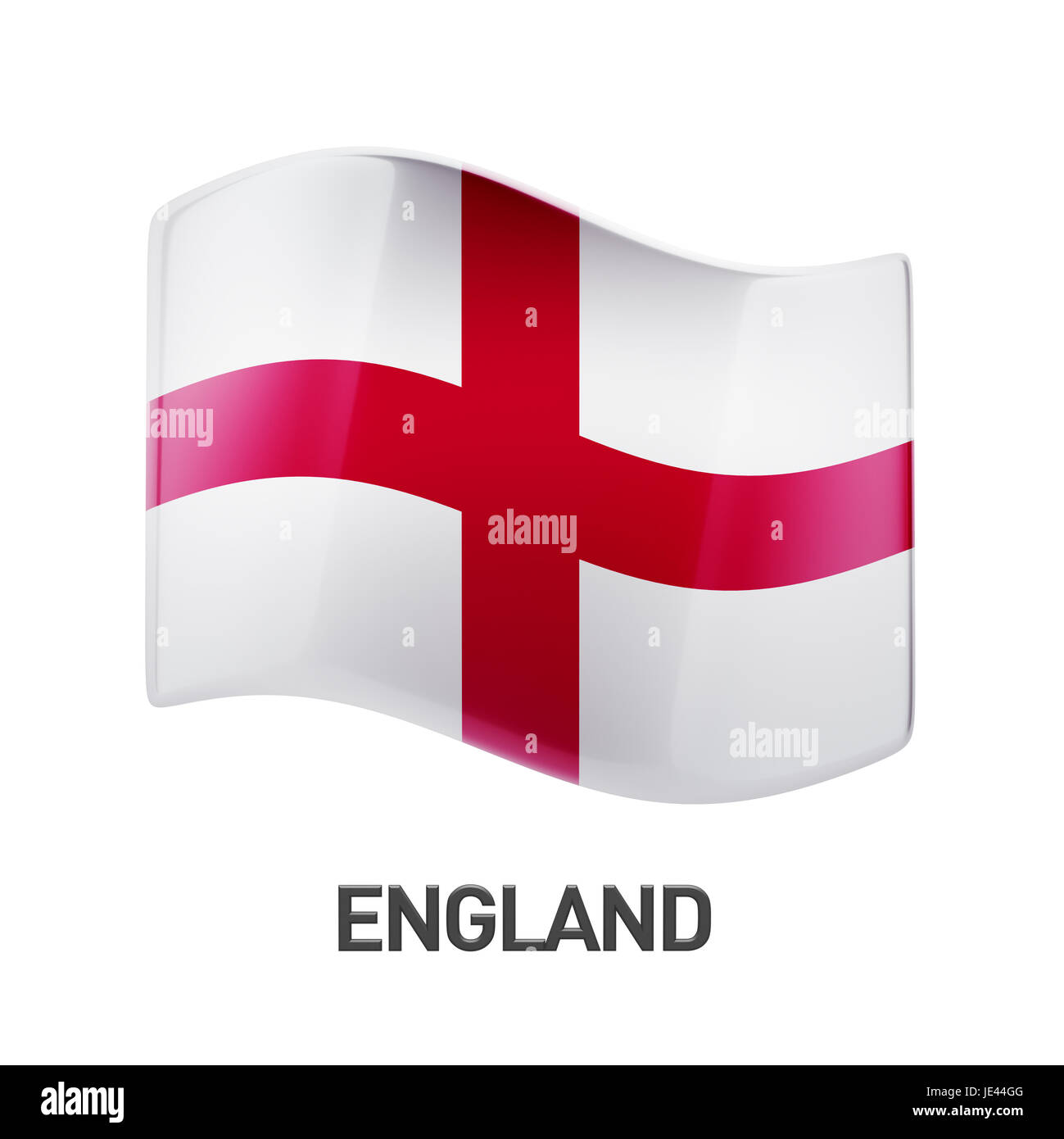 England Flag isolated on white background Stock Photo - Alamy