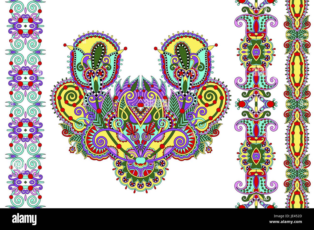 floral ornamental pattern collection to fabric printing Stock Vector ...
