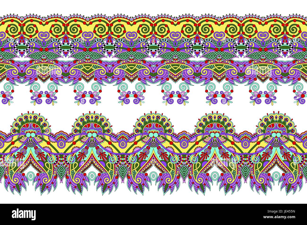 floral ornamental pattern collection to fabric printing Stock Vector ...