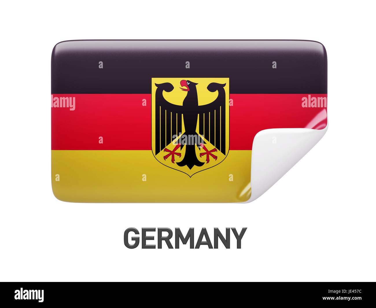Germany Flag isolated on white background Stock Photo - Alamy