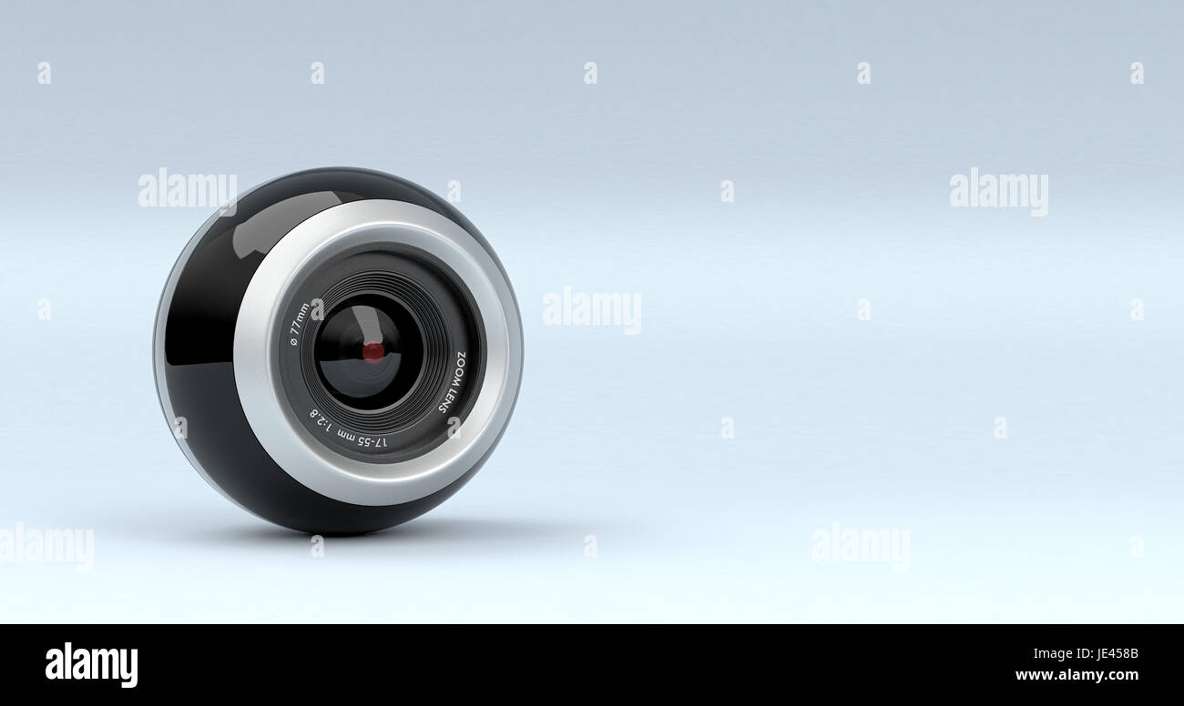 One camera with a red eye (3d render Stock Photo - Alamy