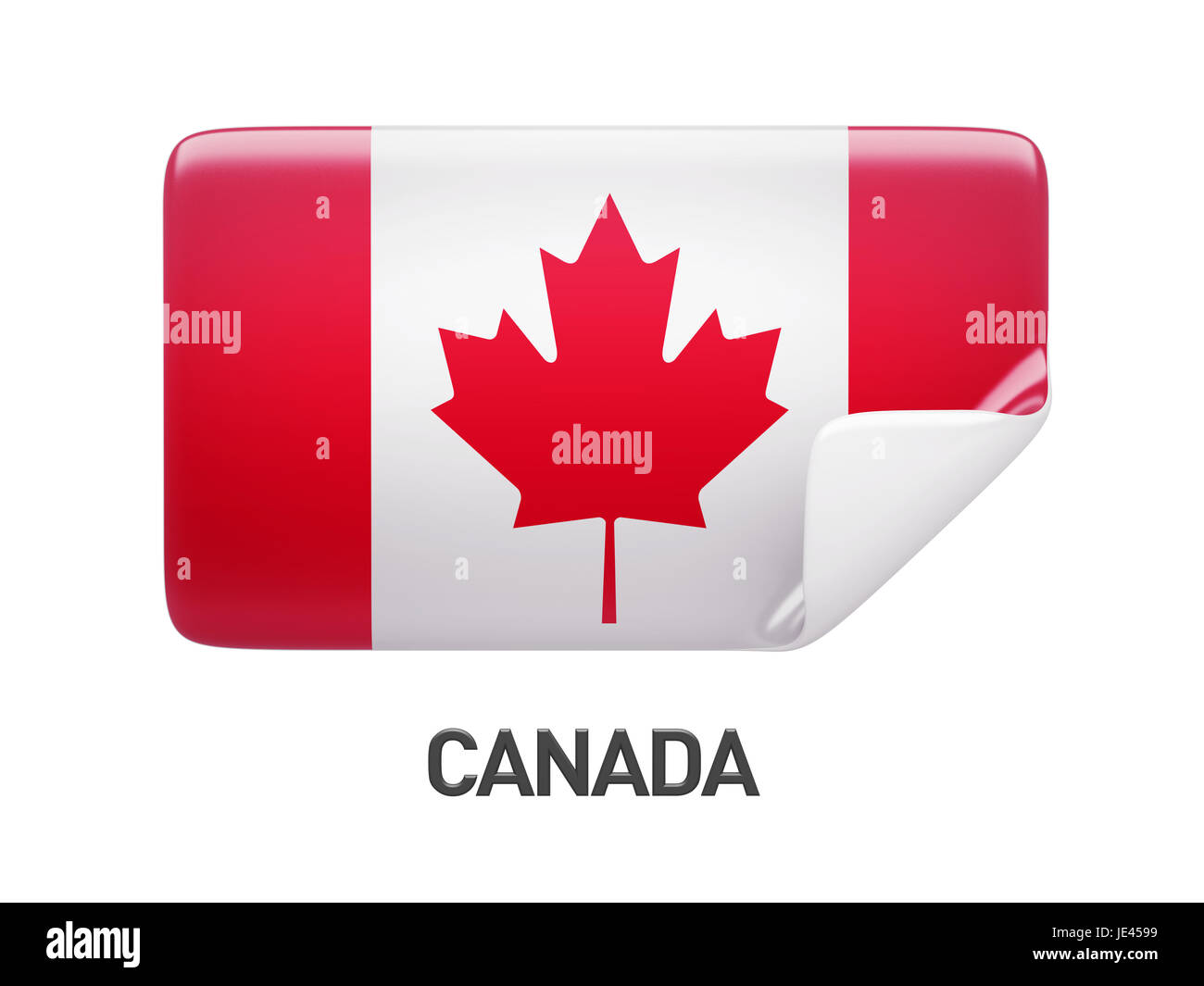 Canada Flag isolated on white background Stock Photo - Alamy