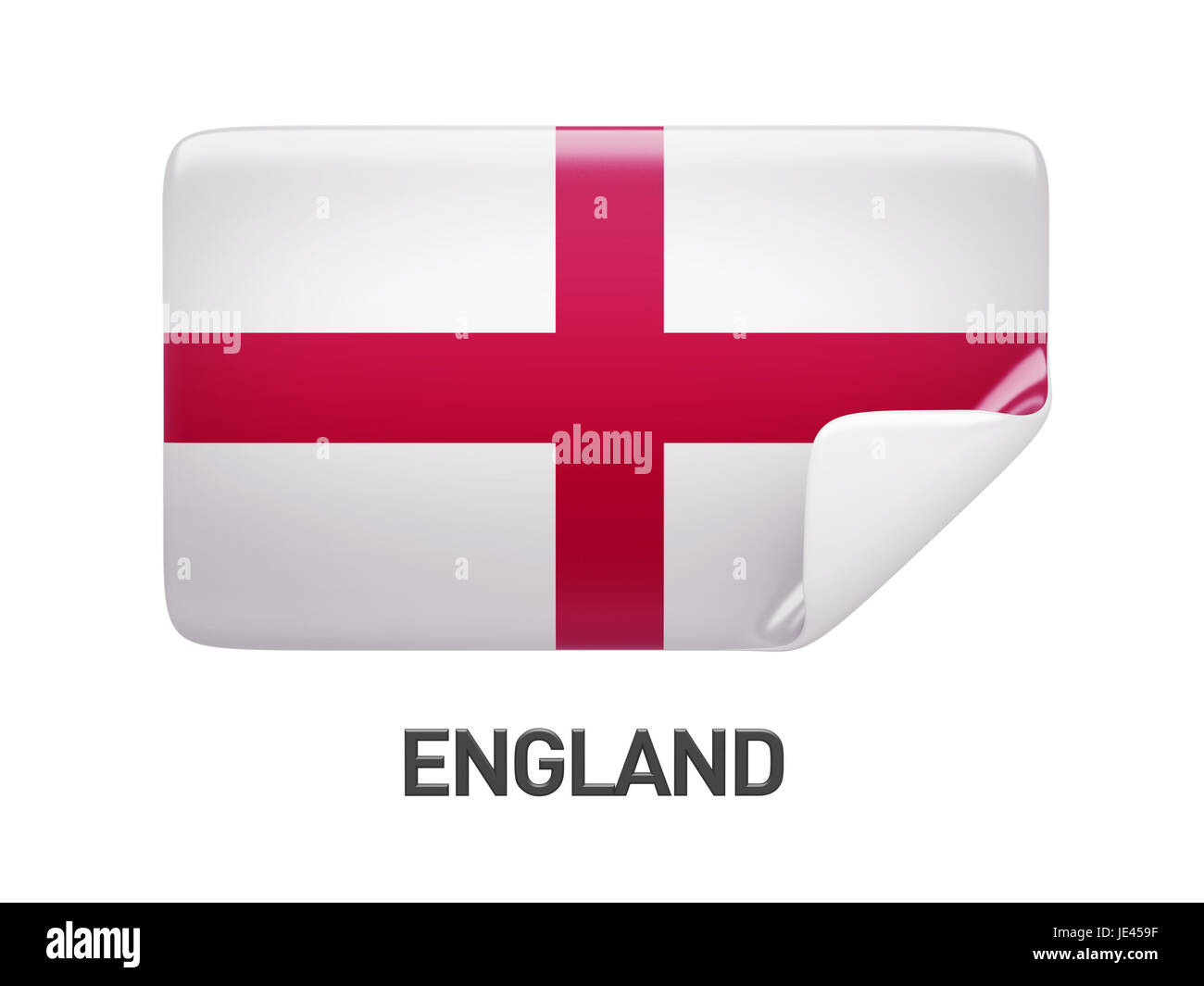 England Flag isolated on white background Stock Photo - Alamy