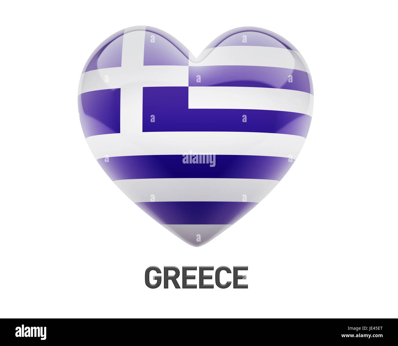 I love greece flag hi-res stock photography and images - Alamy