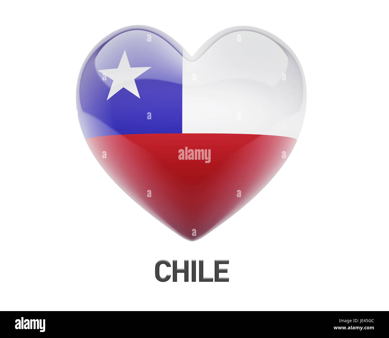 Chile Flag Heart Icon isolated on white background Stock Photo - Alamy