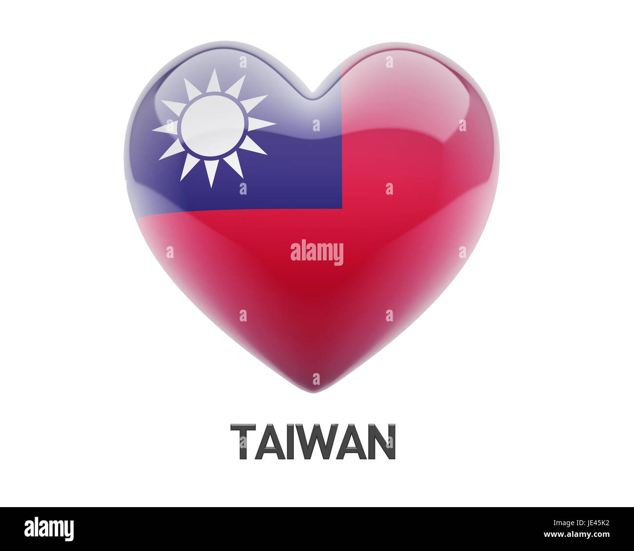 Love taiwan symbol heart flag hi-res stock photography and images - Alamy