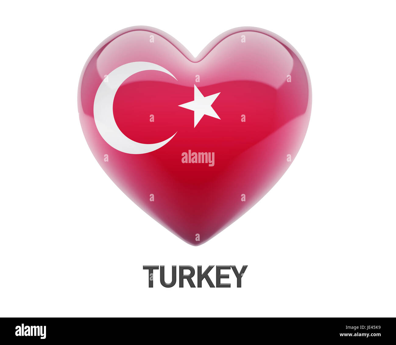 Love turkey symbol 3d heart hi-res stock photography and images - Alamy