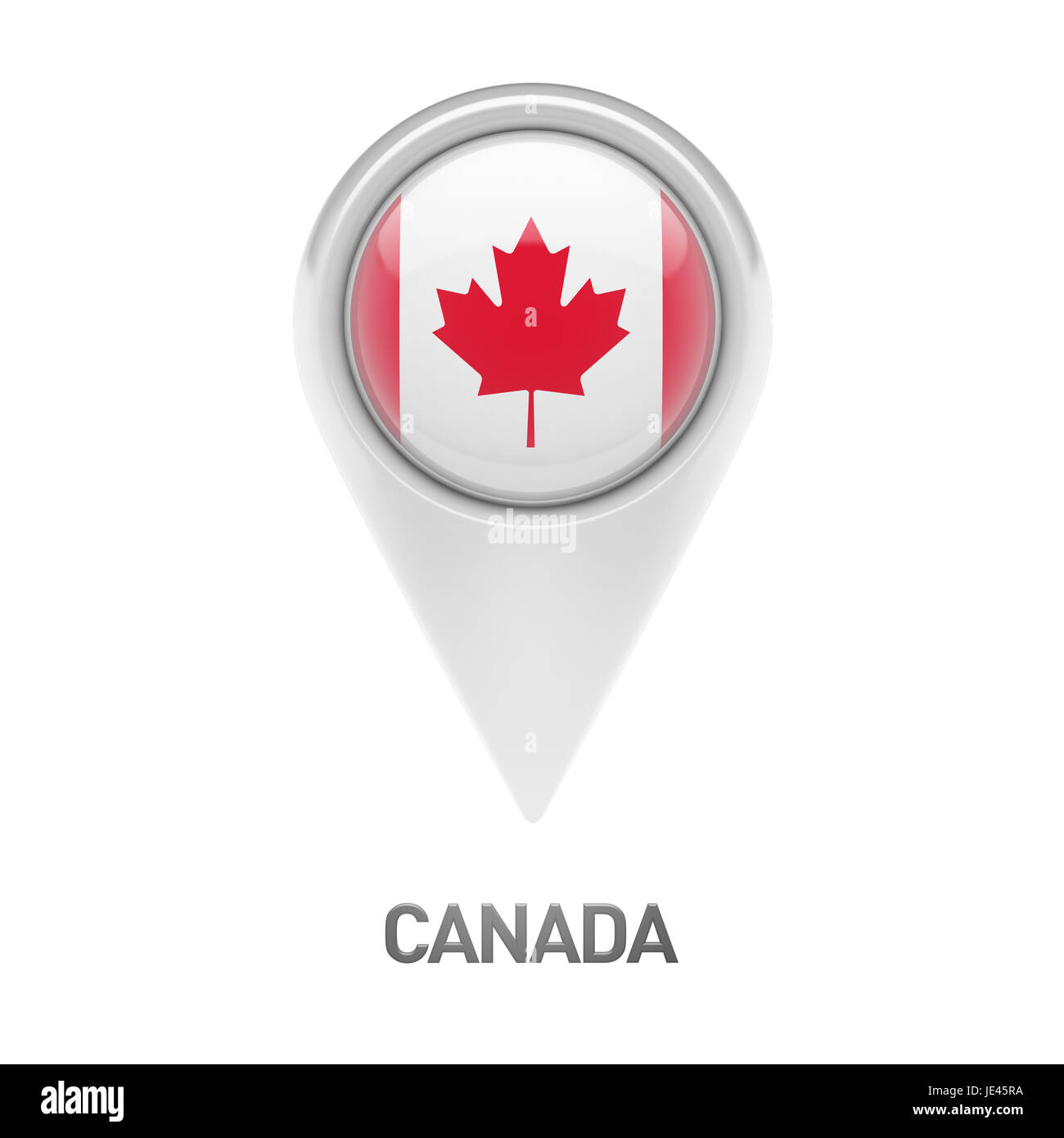 Canada Flag isolated on white background Stock Photo - Alamy