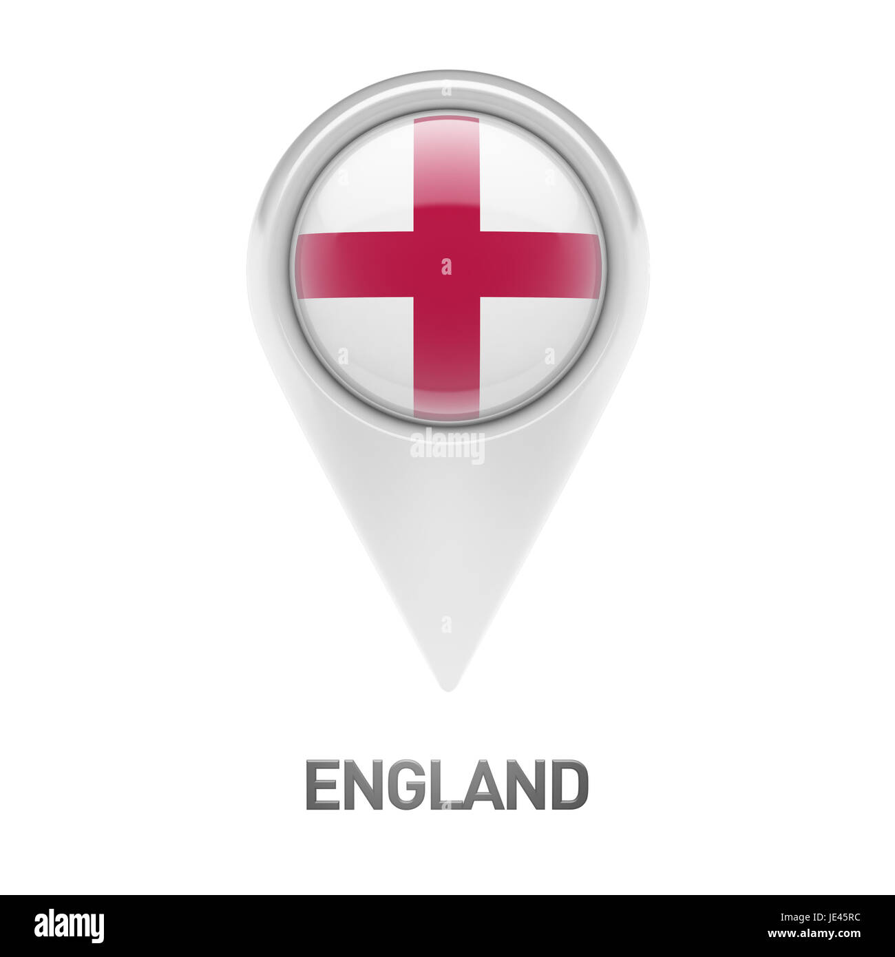 England Flag isolated on white background Stock Photo - Alamy