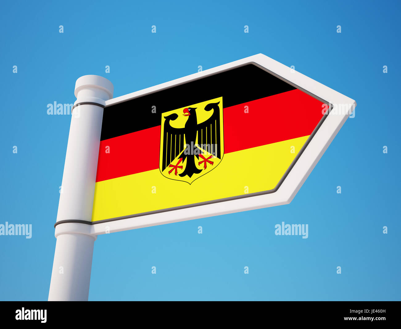Germany Flag Sign isolated on sky Stock Photo - Alamy