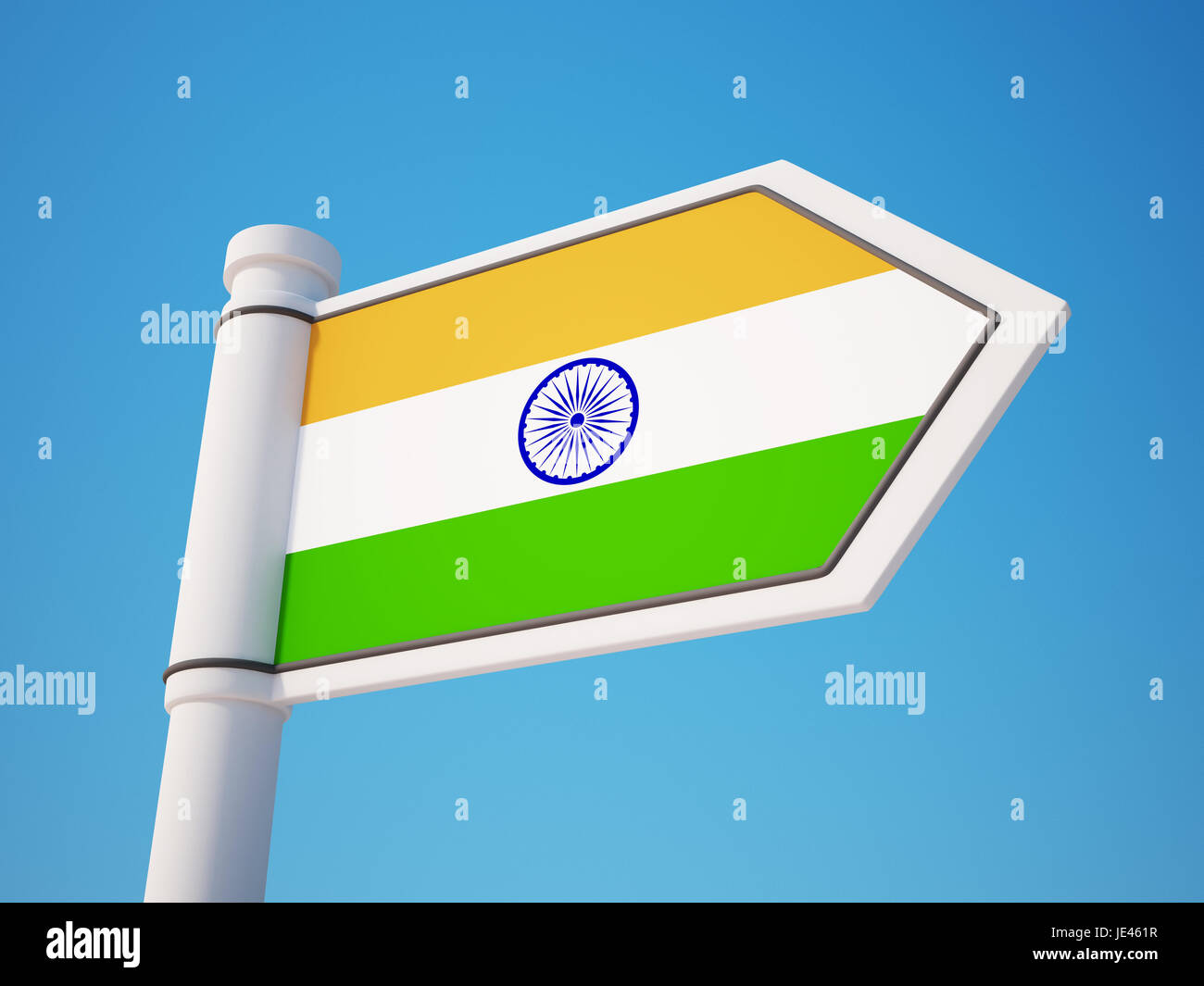 India Flag Sign isolated on sky Stock Photo - Alamy