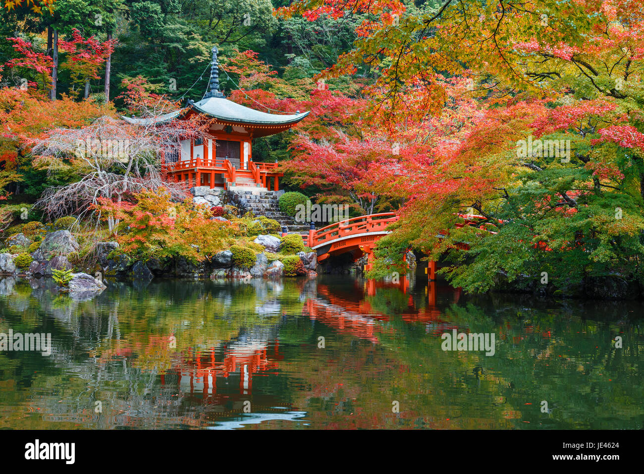 Colorful Autumn at Daigoji Temple in Kyoto, Japan Stock Photo - Alamy