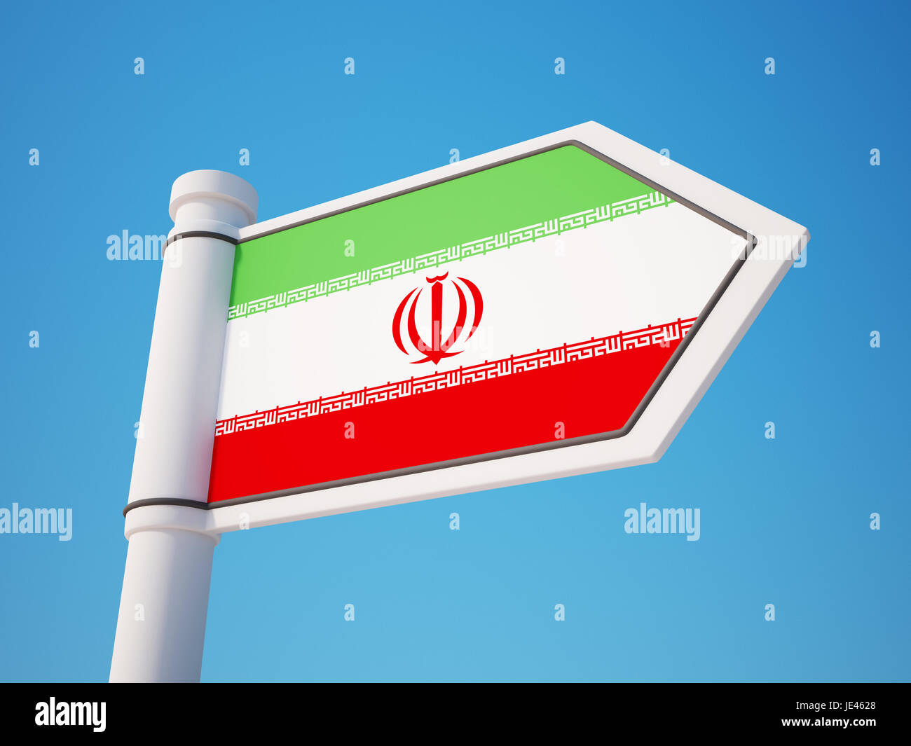 Iran Flag Sign isolated on sky Stock Photo - Alamy