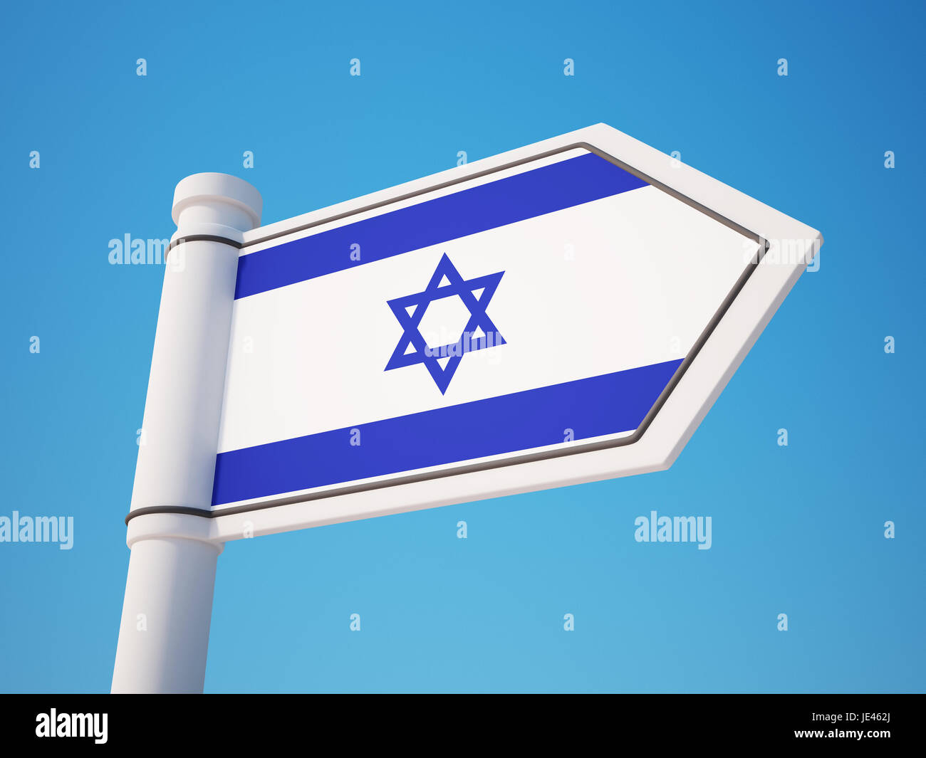 Israel Flag Sign isolated on sky Stock Photo - Alamy