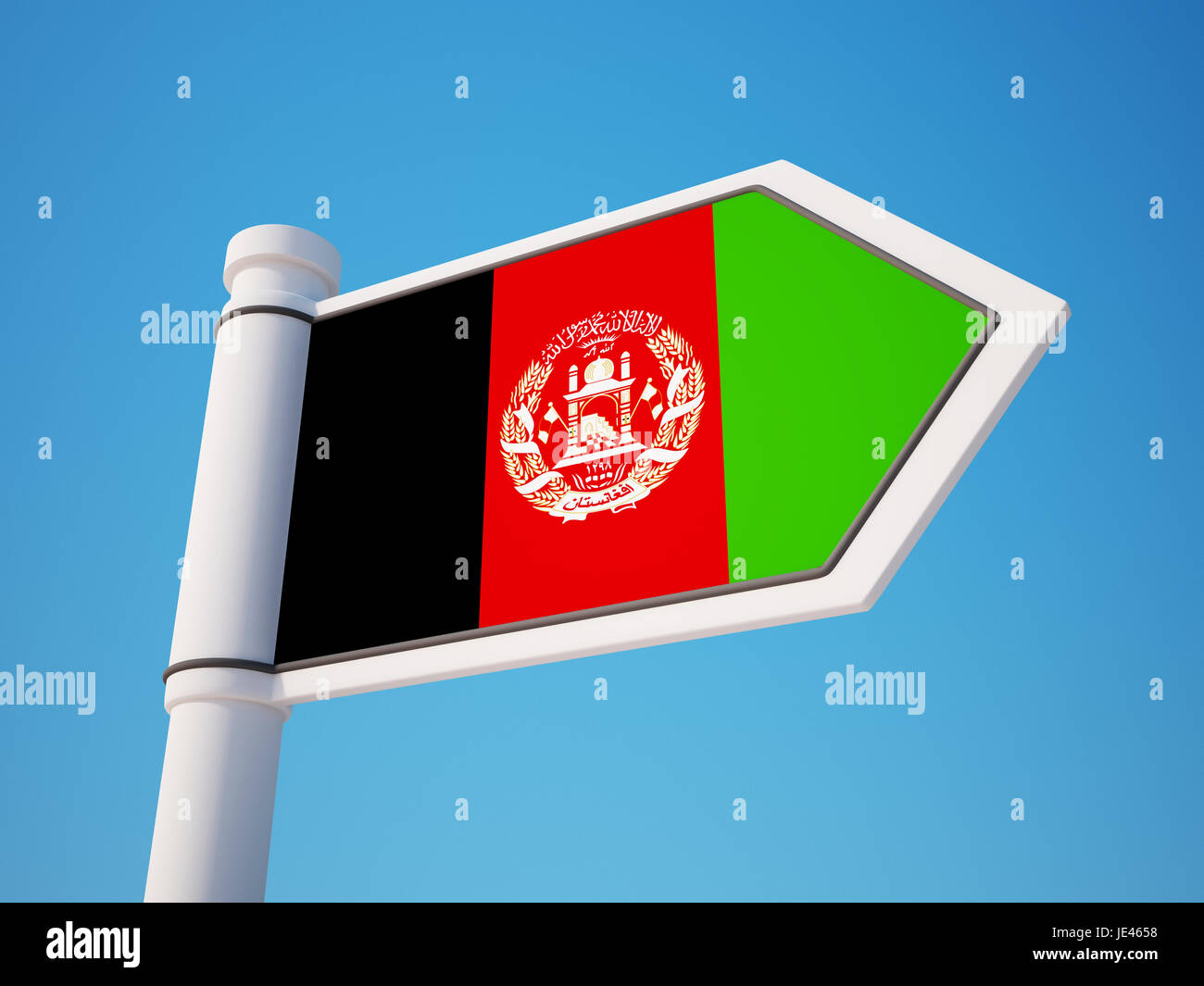 Afghanistan Flag Sign isolated on sky Stock Photo - Alamy