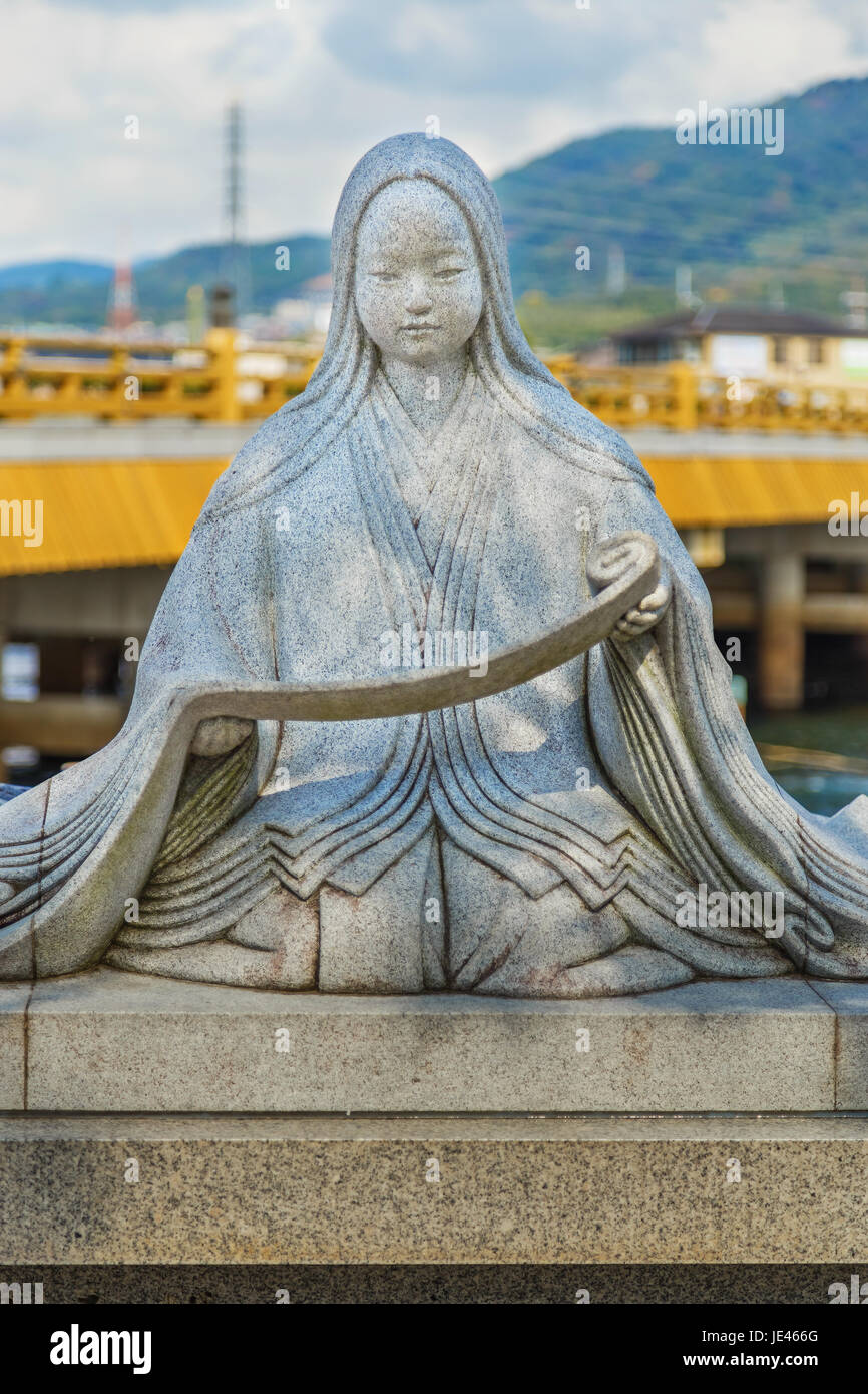 Murasaki Shikibu statue in Uji District- A Japanese novelist, poet and ...