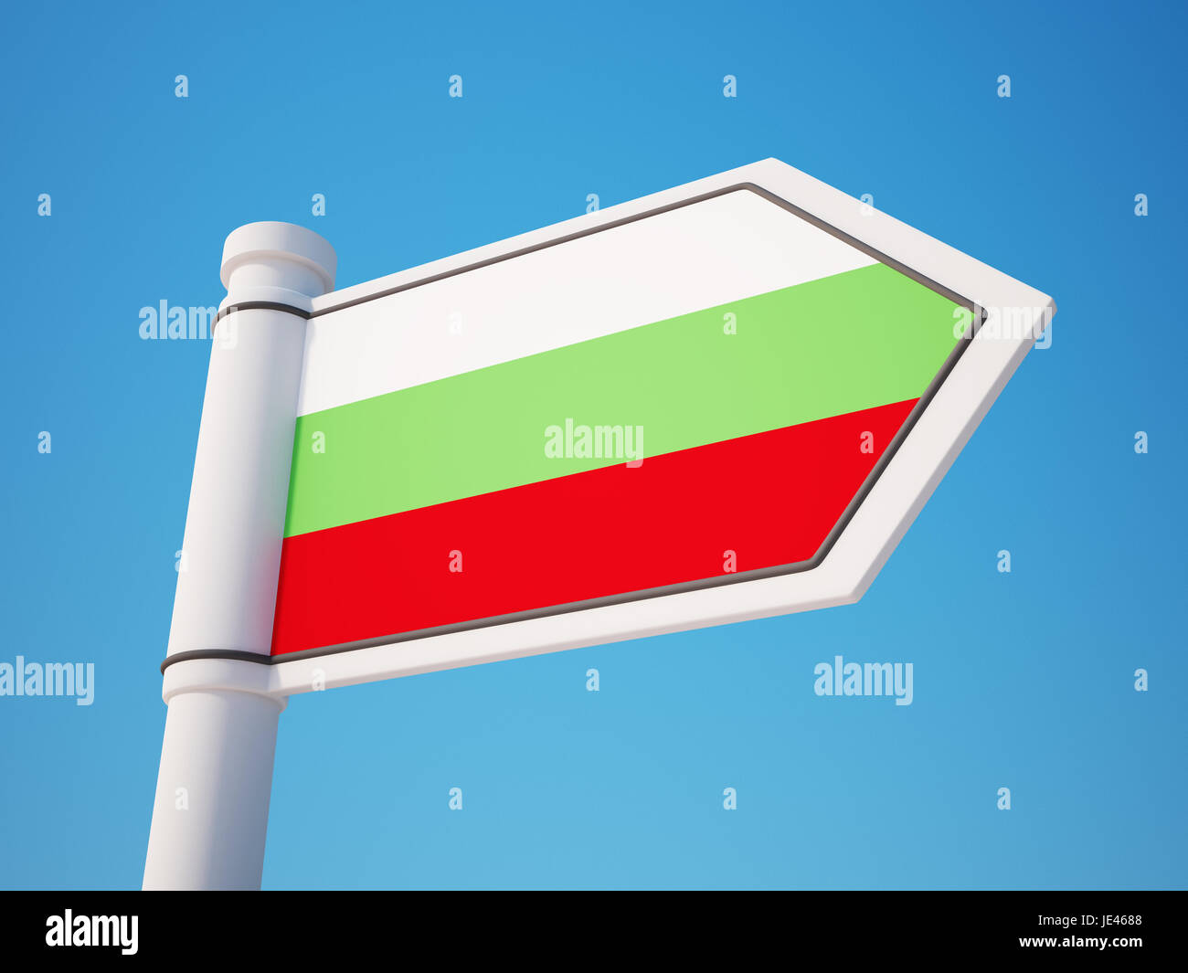 Bulgaria Flag Sign isolated on sky Stock Photo - Alamy