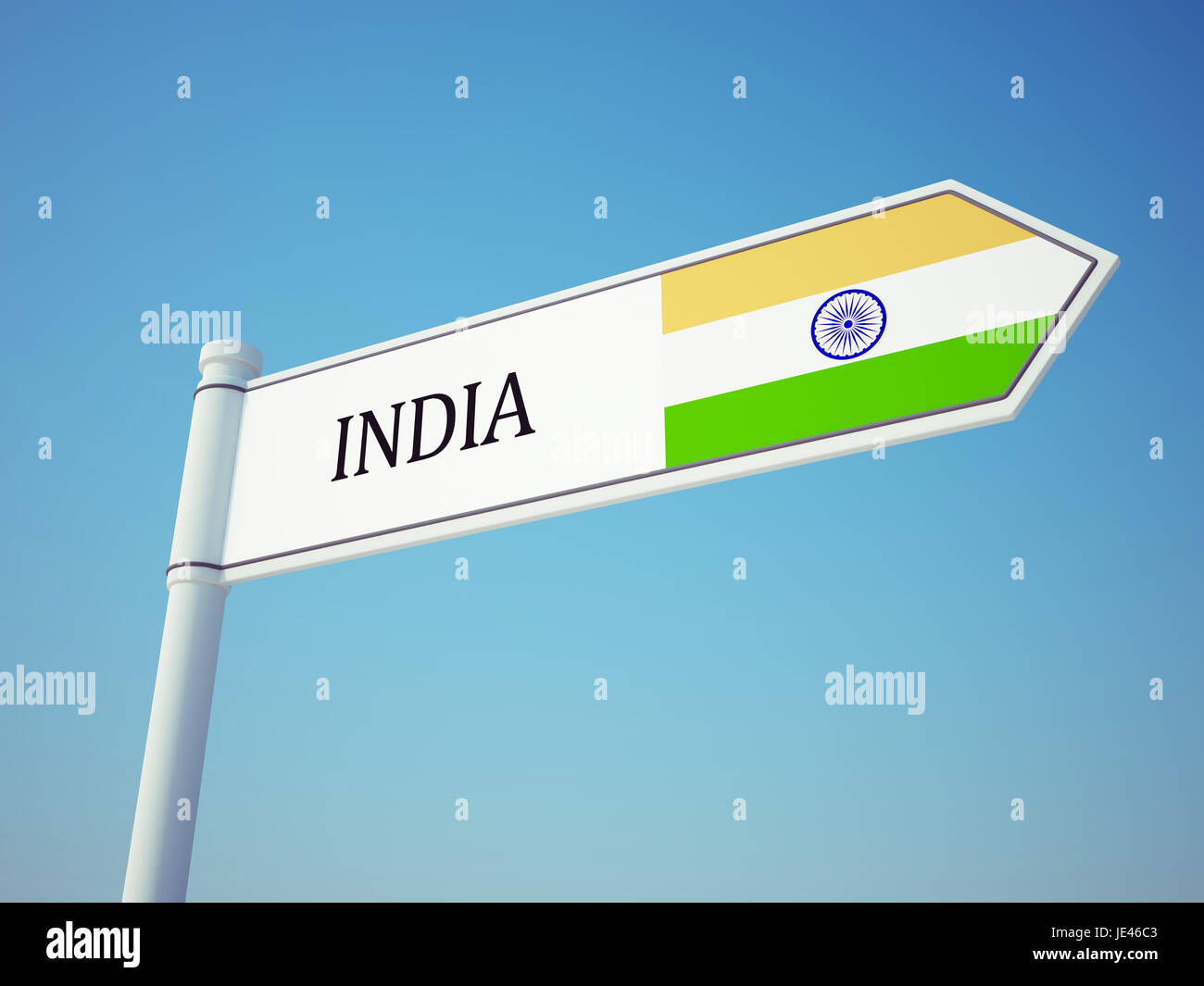 India Flag Sign isolated on sky Stock Photo - Alamy