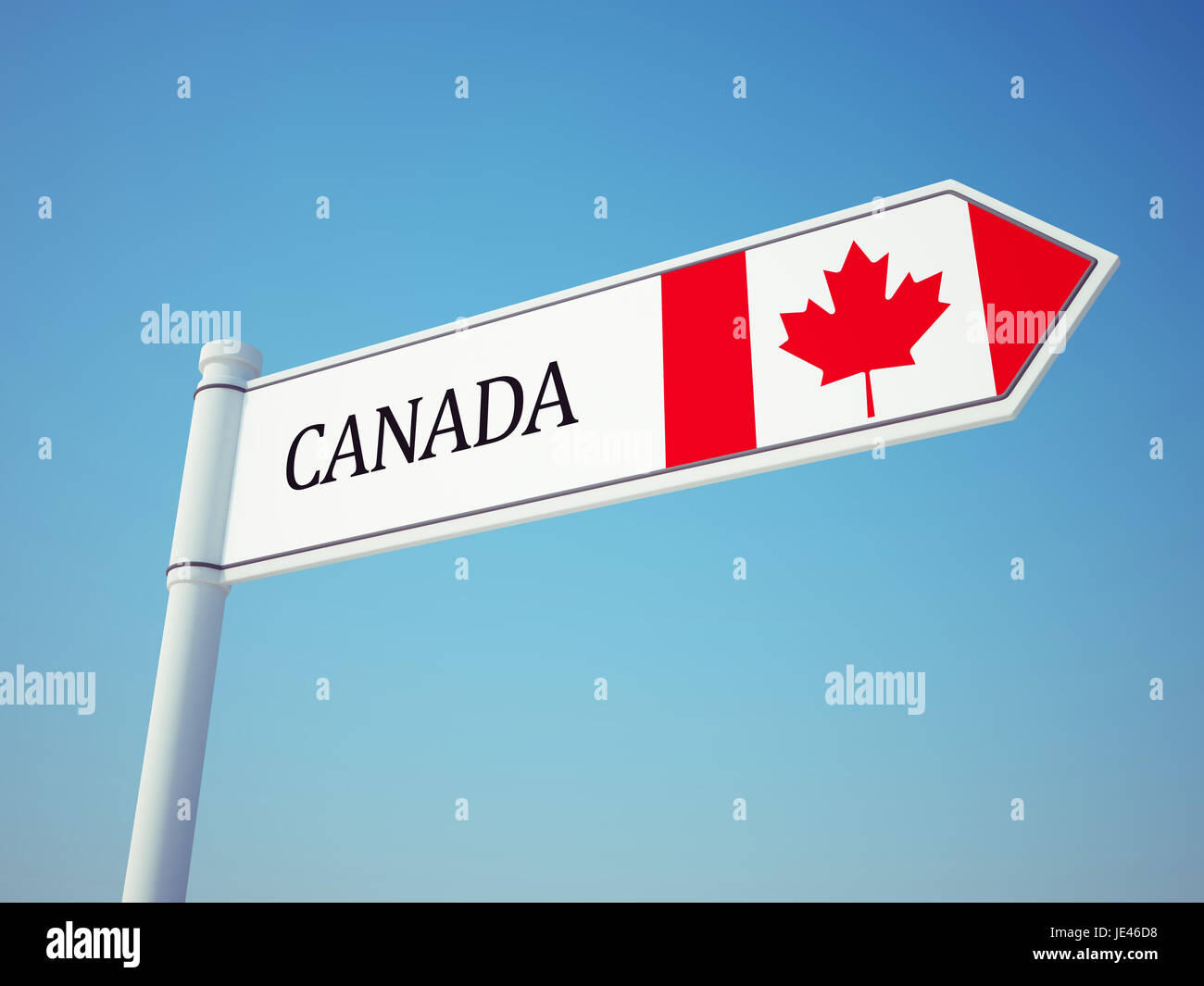 Canada Flag Sign isolated on sky Stock Photo - Alamy