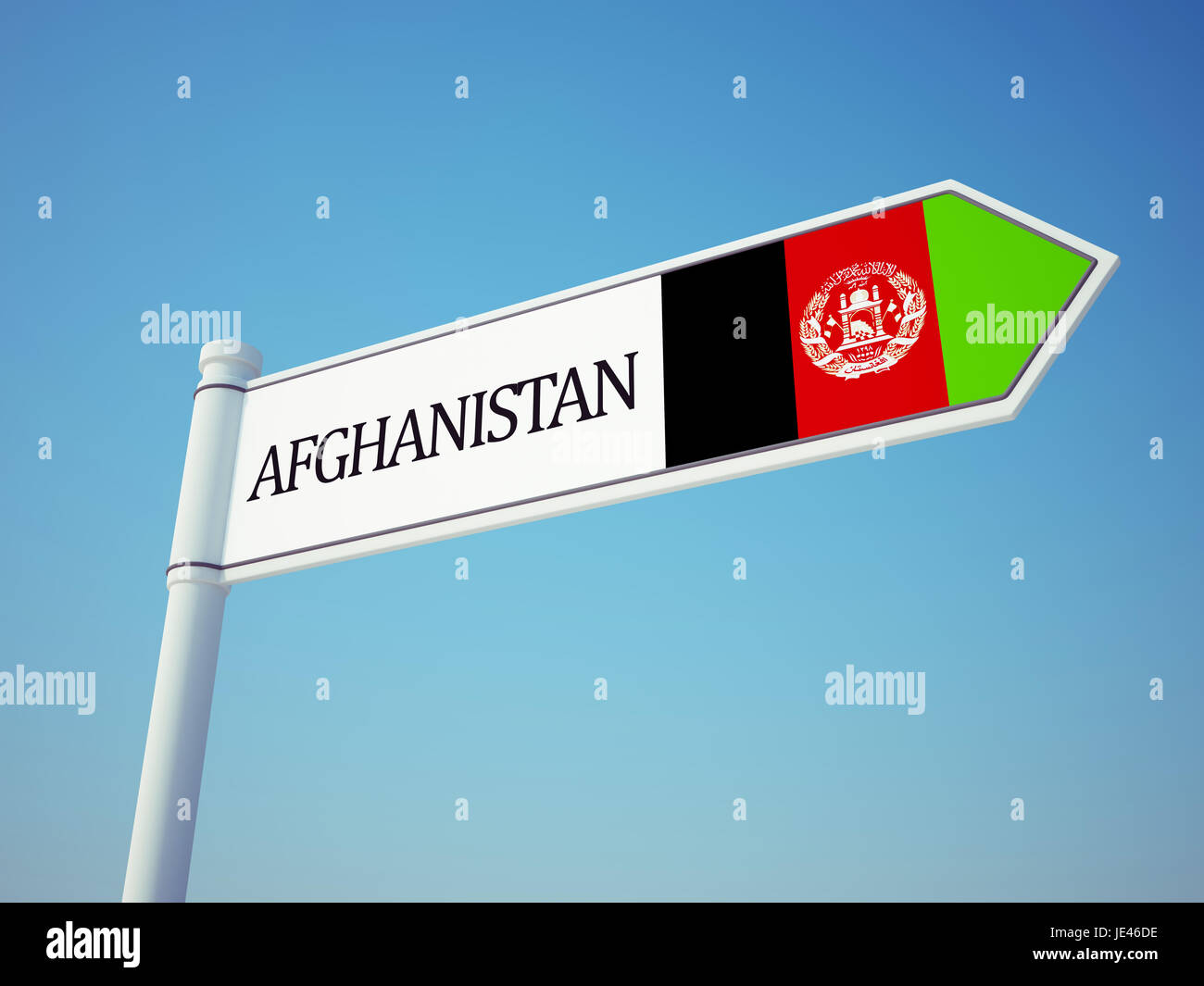 Afghanistan Flag Sign isolated on sky Stock Photo - Alamy