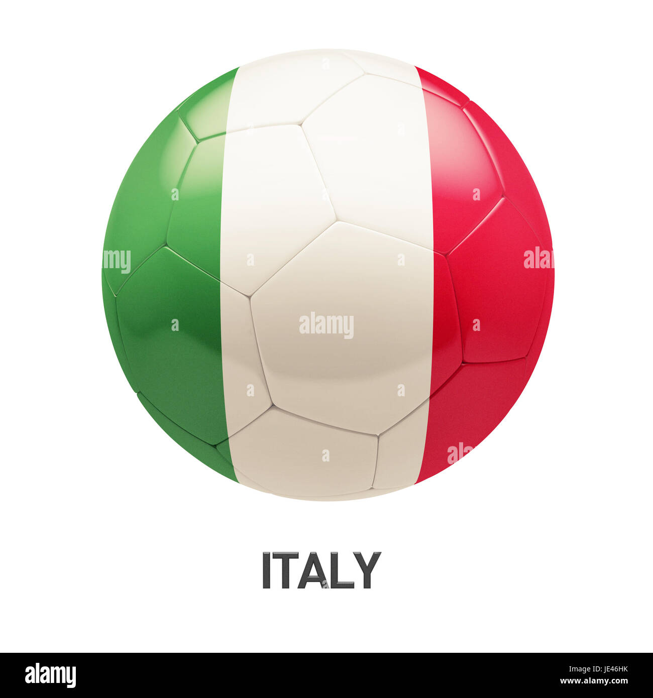 Soccer ball italian flag background Cut Out Stock Images & Pictures - Alamy