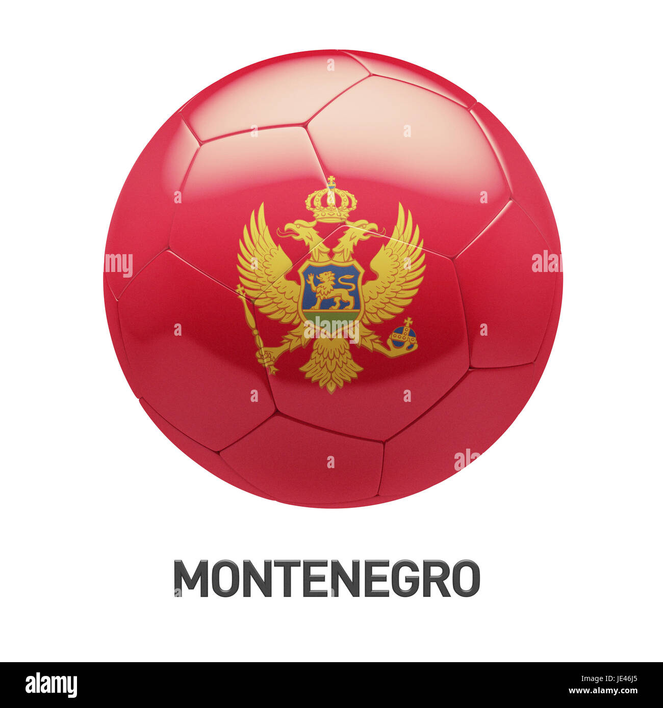 Football montenegro flag hi-res stock photography and images - Alamy