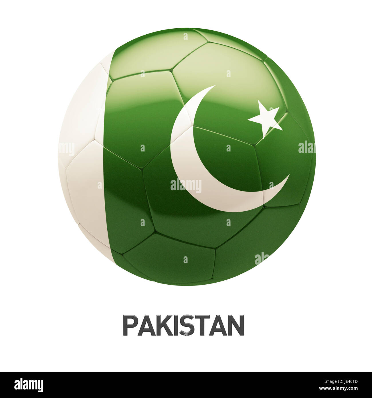 Pakistan Flag Soccer Icon isolated on white background Stock Photo - Alamy