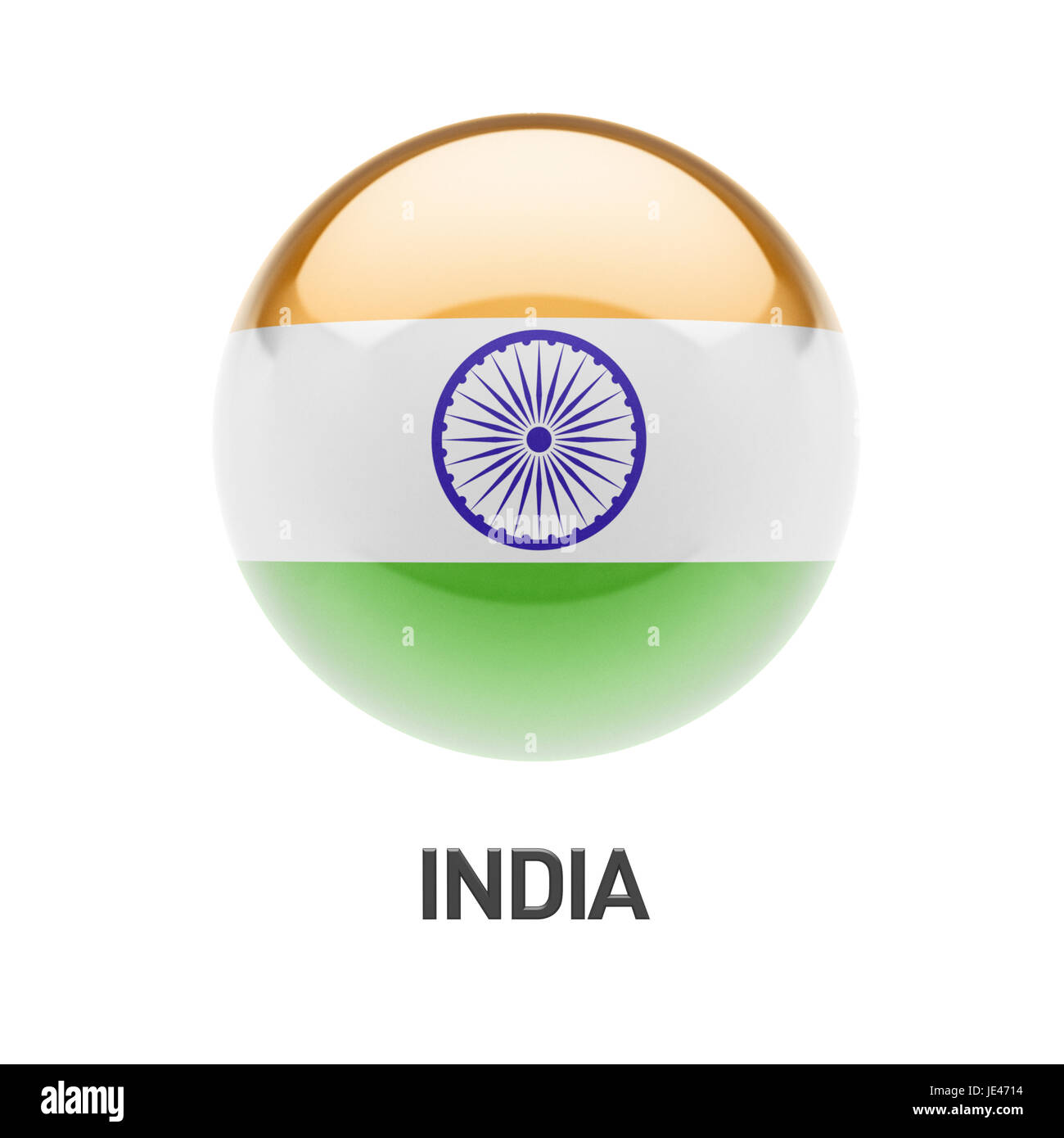 India Flag isolated on white background Stock Photo - Alamy
