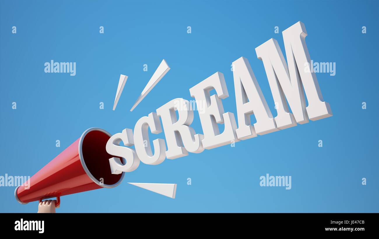 High Resolution Scream Concept Stock Photo - Alamy