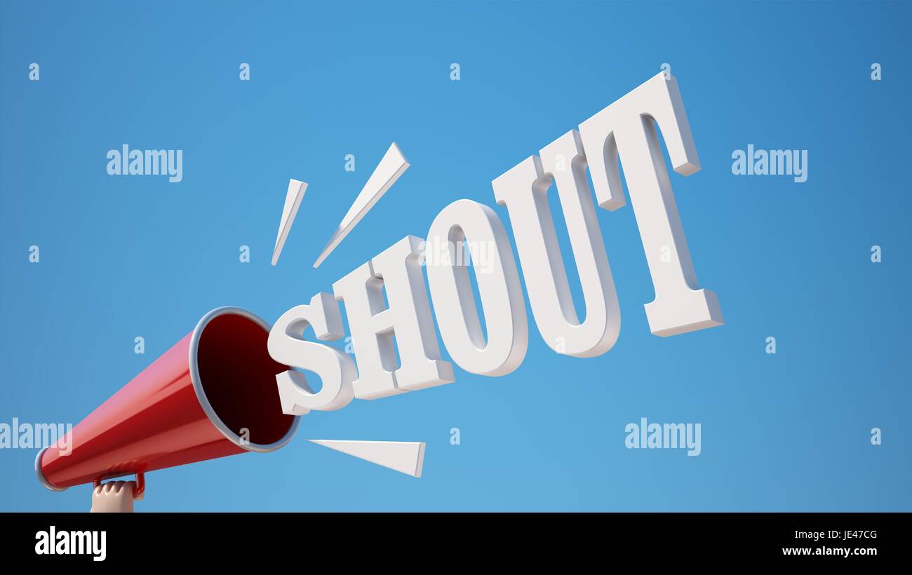 High Resolution Shout Concept Stock Photo - Alamy