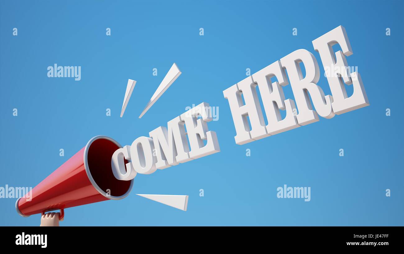 High Resolution Come Here Concept Stock Photo - Alamy