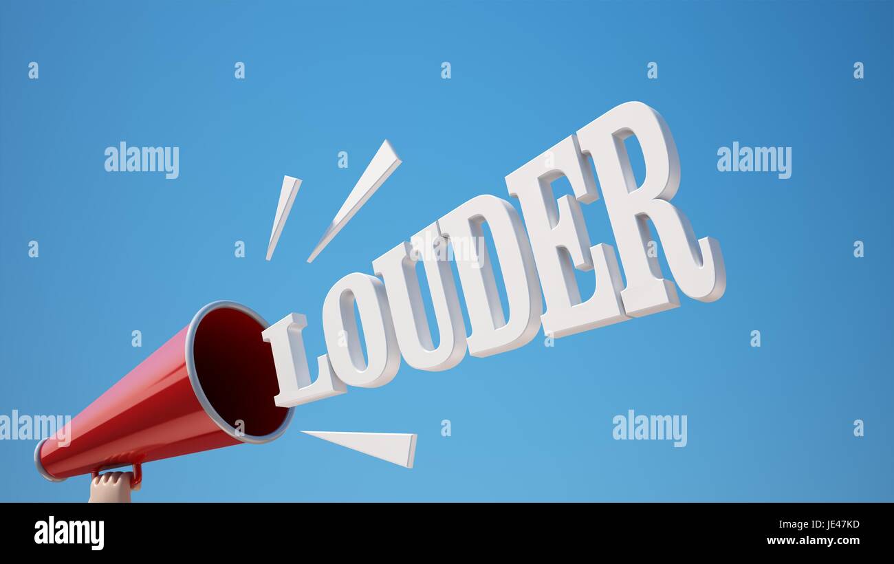 Louder High Resolution Concept Stock Photo - Alamy
