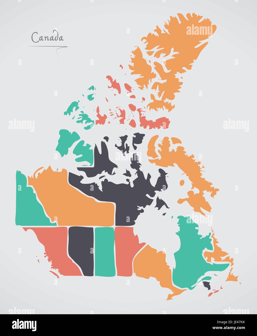 North america map shapes Stock Vector Images - Alamy