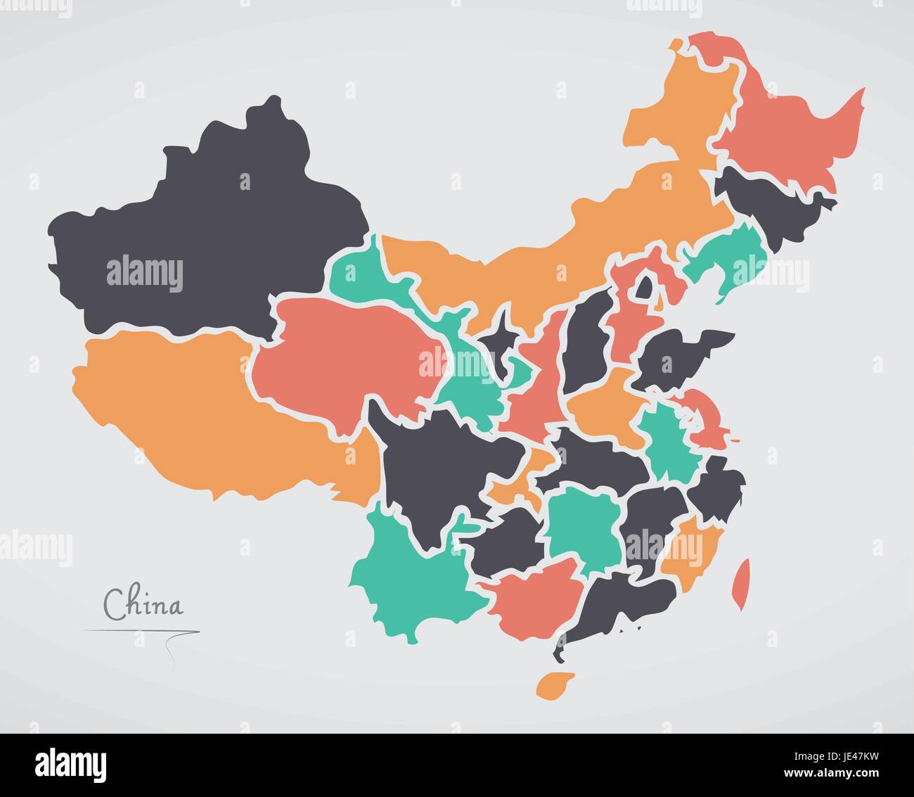 China Map With States High Resolution Stock Photography and Images - Alamy