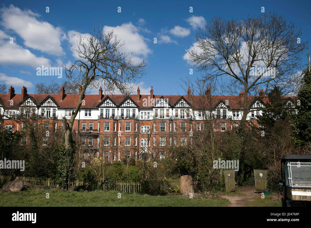 LONDON, ENGLAND - March 12, 2016 Large house in Winnington Road ...