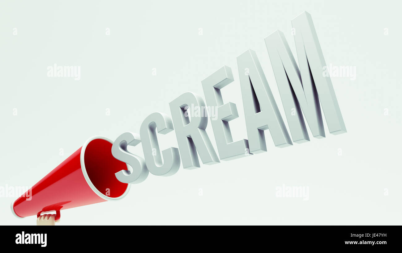 High resolution scream concept hi-res stock photography and images - Alamy