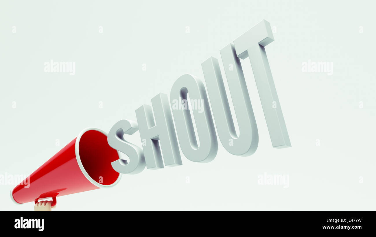 High Resolution Shout Concept Stock Photo - Alamy