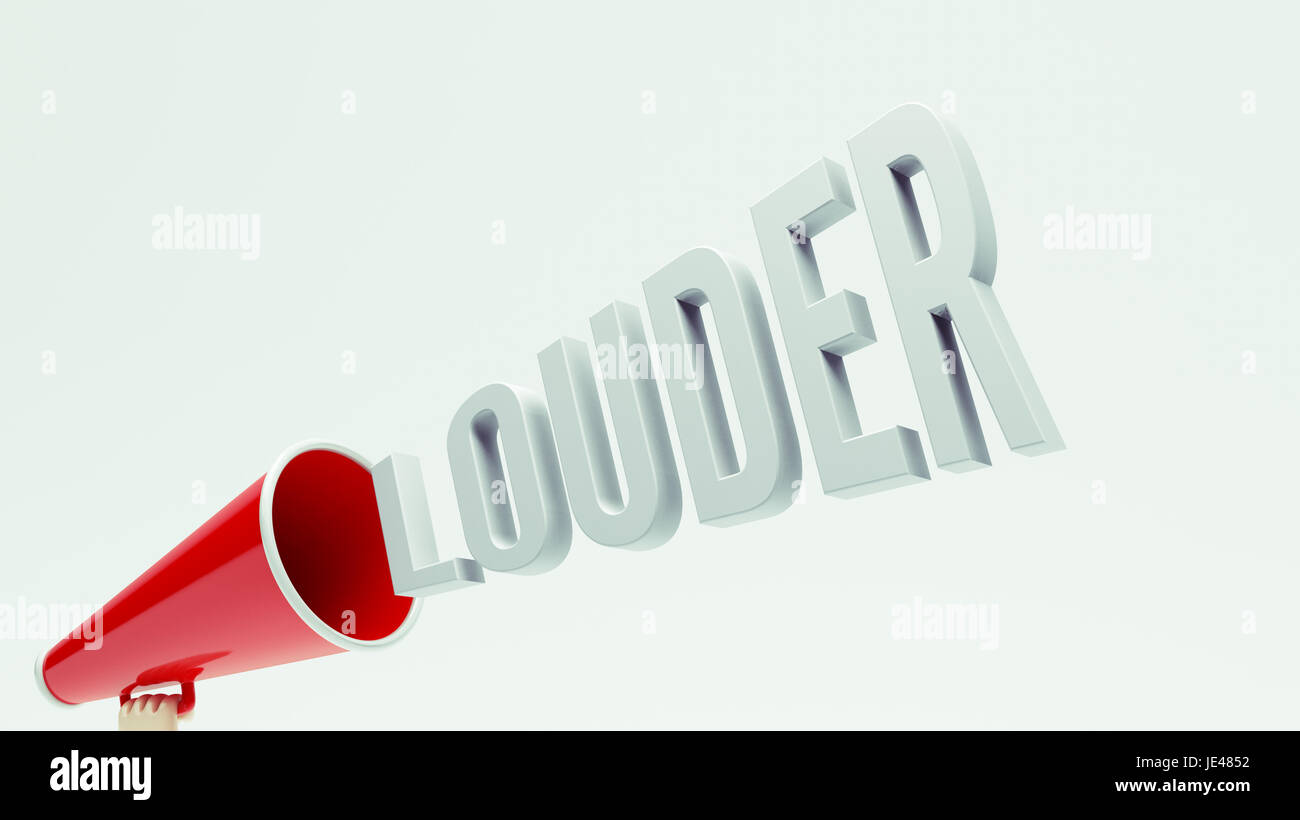 Louder High Resolution Concept Stock Photo - Alamy