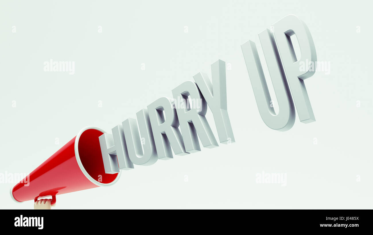 High Resolution Hurry Up Concept Stock Photo - Alamy